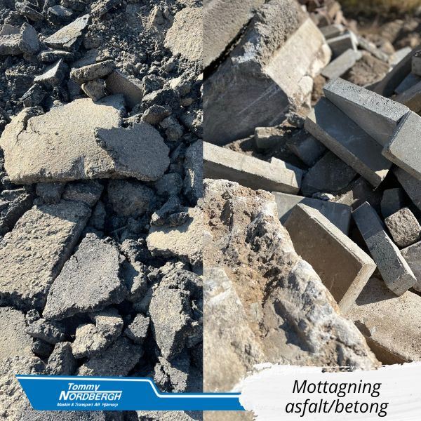 Mottagning av asfalt/betong/schakt | Tommy Nordbergh Maskin & Transport AB